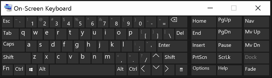 Windows 10을 실행하는 장치에서 화상 키보드 크기 조정