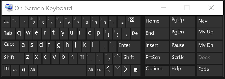 Windows 10을 실행하는 장치에서 화상 키보드 크기 조정