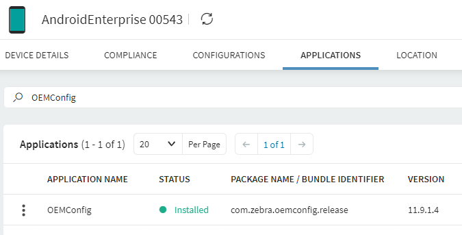 Implementar la configuración de DataWedge mediante MDM/EMM OEMConfig 11.9.xx y versiones posteriores