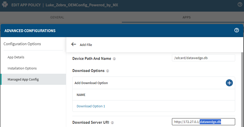 Implementar la configuración de DataWedge mediante MDM/EMM OEMConfig 11 ...