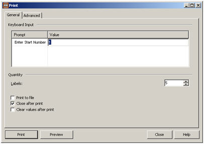 ZebraDesigner v2 Create a Counter Process