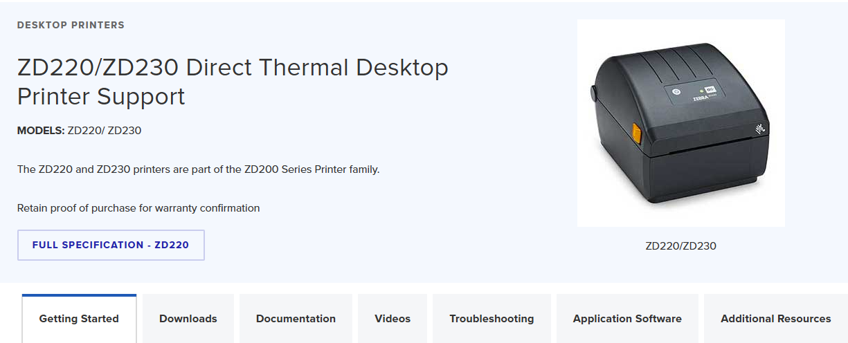 ZD220 and ZD230 Series Desktop Printer: Where to Download Driver and ...