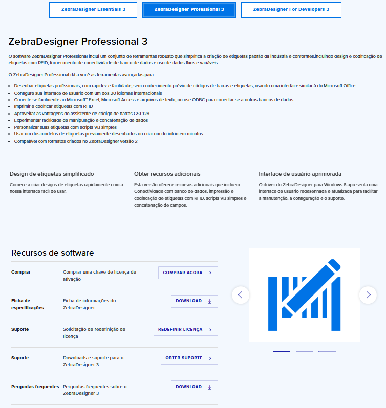 Baixando o software de design de etiquetas e códigos de barras ...