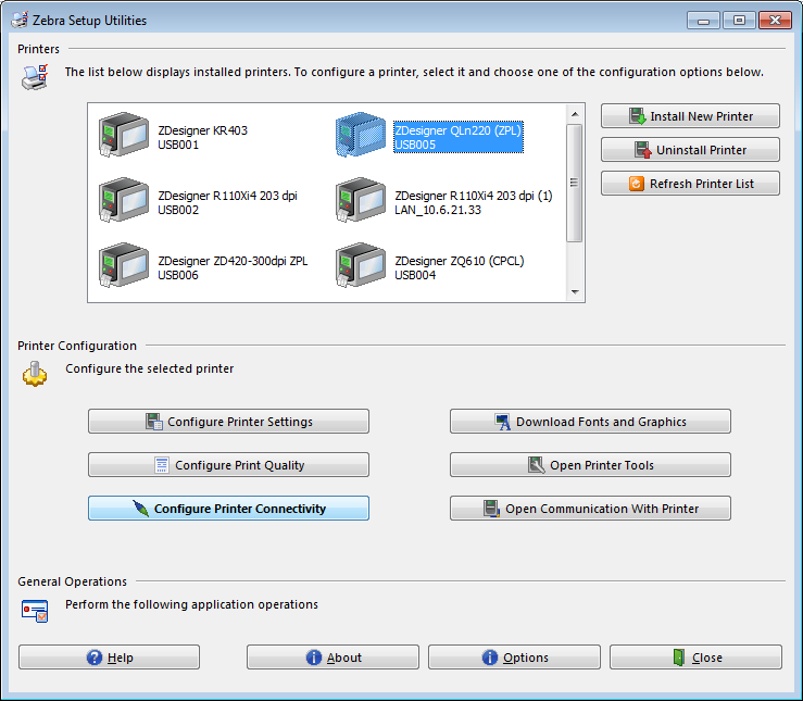 Choosing and Assigning an IP Address Using Zebra Setup Utilities (ZSU)