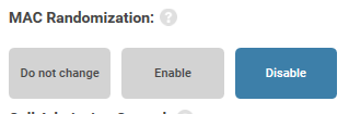Disable MAC Randomization via StageNow