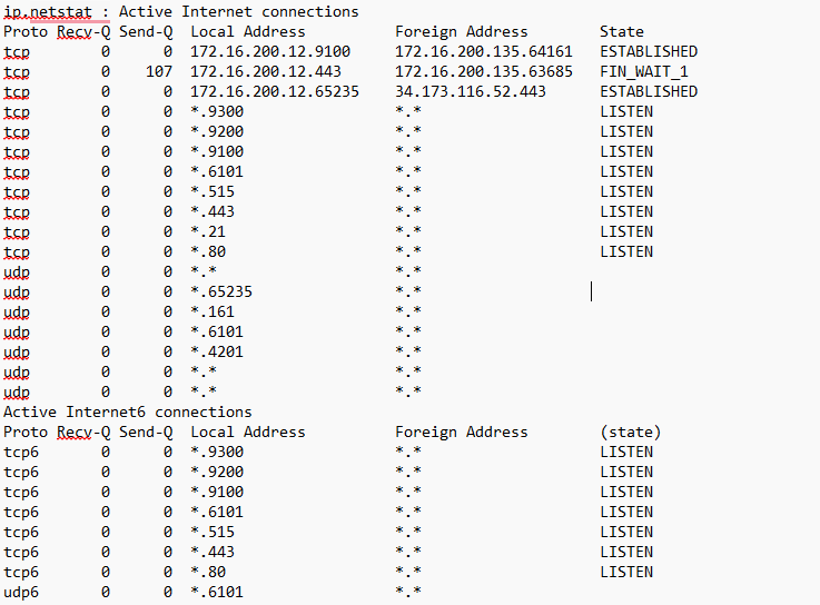Default IP Ports Used by Zebra Link-OS Printers