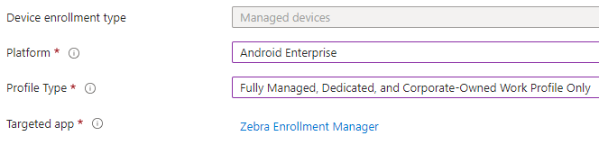 Zebra DNA (ZDNA) Cloud Enrollment in Mixed Populations: EMM Microsoft Intune