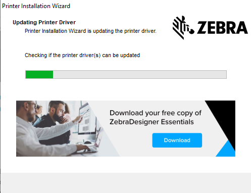 ZDesigner Windows 드라이버 v10을 사용하여 Zebra 프린터 설치