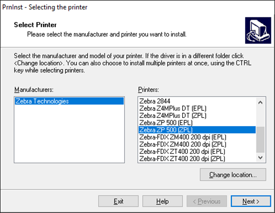 Instalación del controlador de impresora Zebra ZP505 o ZP506 en una PC ...