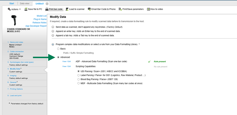 Scanning a Passport Barcode with One Line