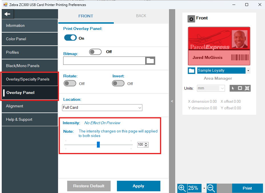 ZC Series Printers: Ribbon Is Breaking on the Overlay Part During Printing