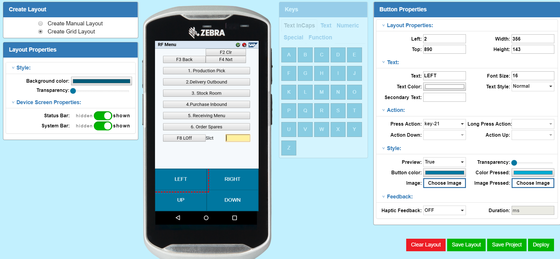 Enterprise-toetsenbord (EKB): cursortoetsen toevoegen aan aangepaste lay-out