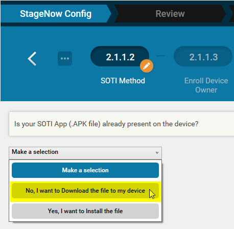 WS50: Enrolling Into SOTI MobiControl Using StageNow