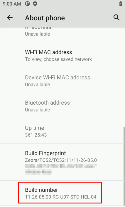 Android BSP Version Information on Quick Setting Panel