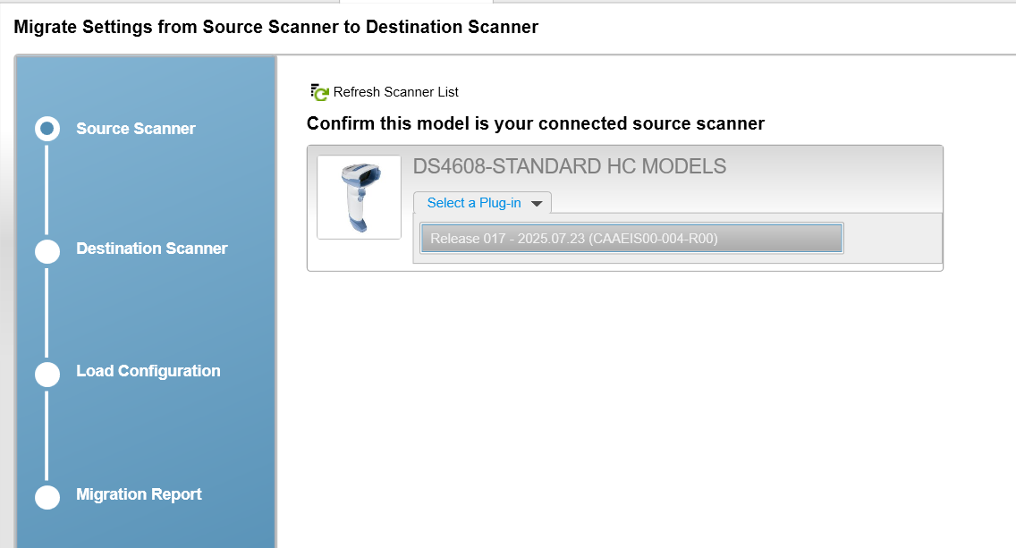 Retrieve Scanner Configuration Using 123Scan
