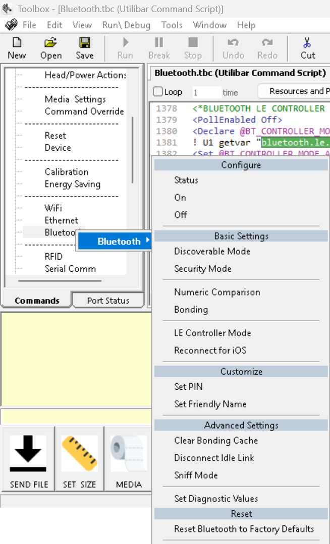 Configure Printer Bluetooth Setup Using Toolbox